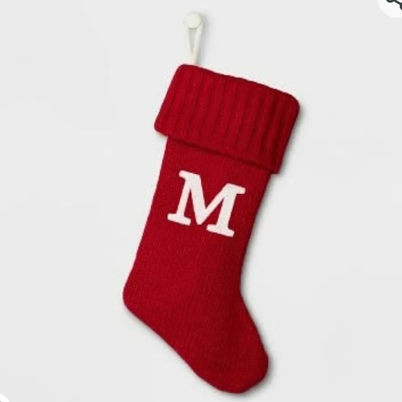 Wondershop | Holiday | Wondershop Red Knit Stocking With An Embroidered ...